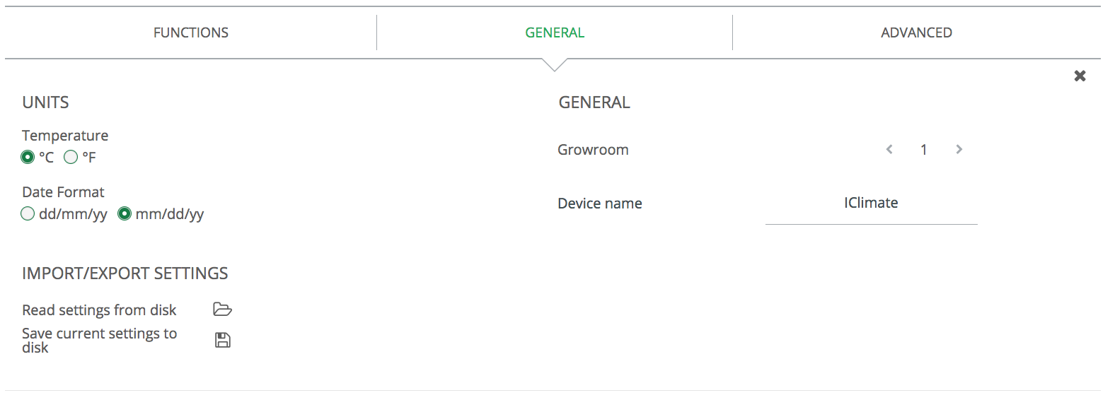 Configuring General and Function Settings Configuring General and Function Settings